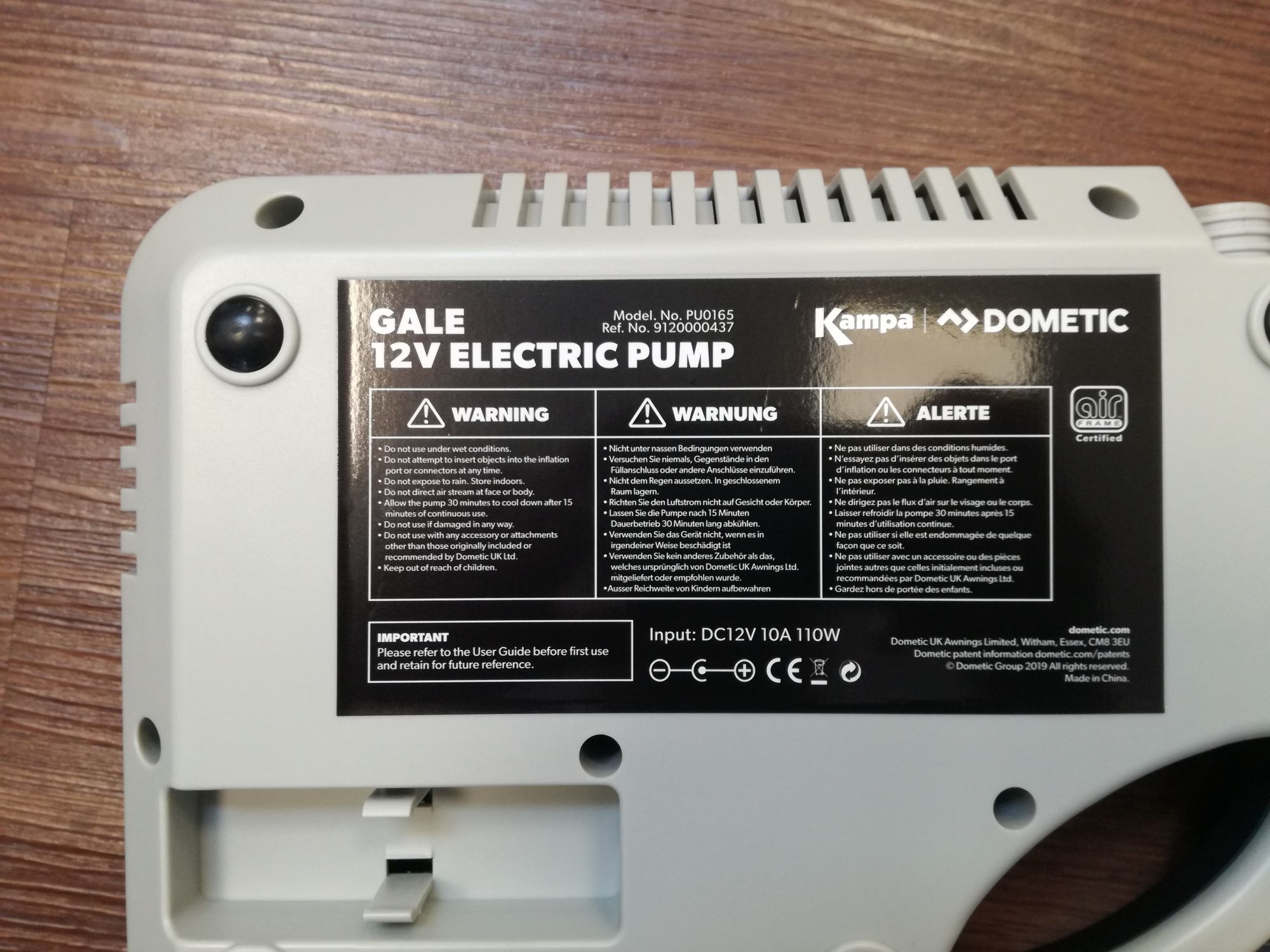 Kampa Luftzelt schnell und bequem aufpumpen